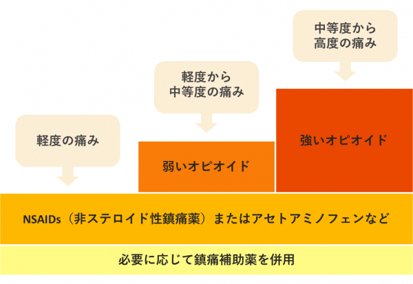 WHOの三段階除痛ラダーと鎮痛薬使用の4原則とは【がん身体症状の緩和ケア】 - NsPace（ナースペース）-家で「看る」あなたを支える
